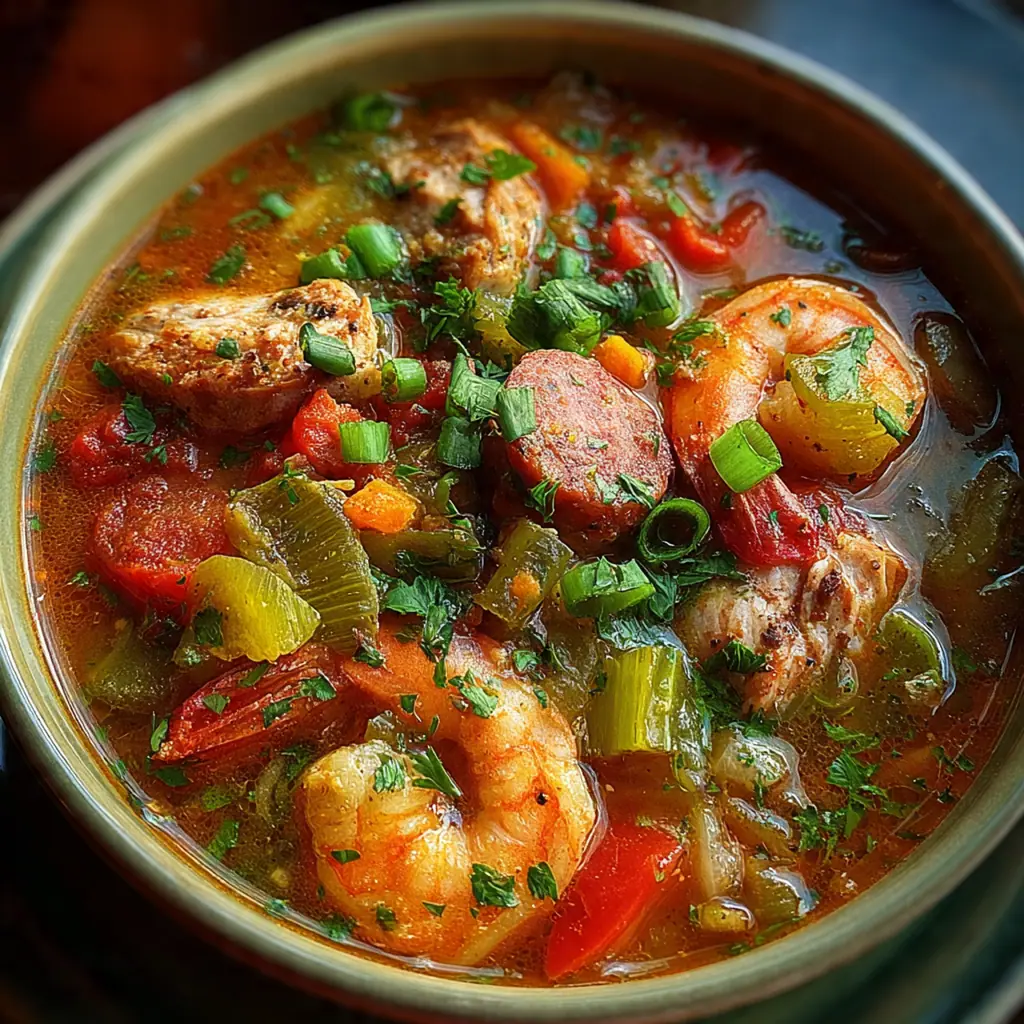 Authentic New Orleans Creole Gumbo: Hearty Stew With Chicken & Shrimp